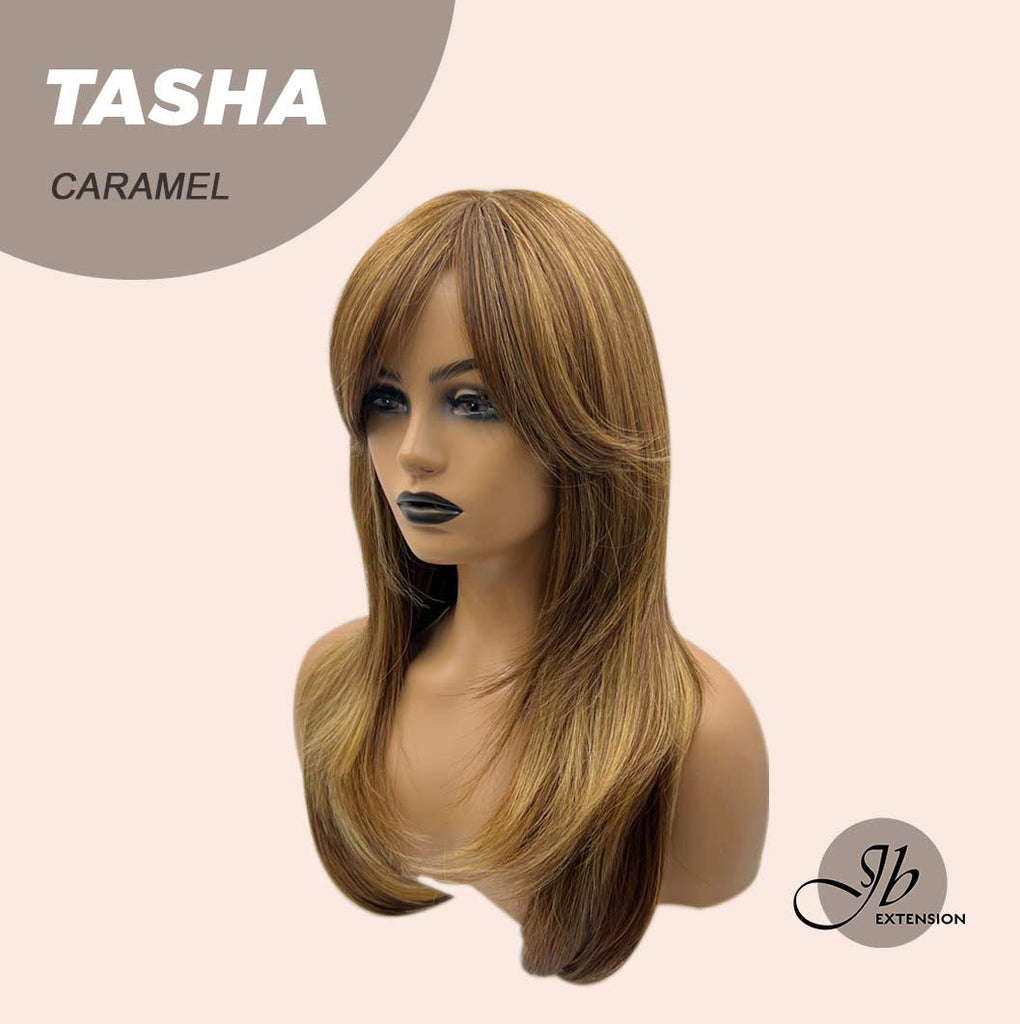 JBEXTENSION 24 INCHES WOLF CUT WOMEN CARAMEL WIG WITH LONG BANGS TASHA ...