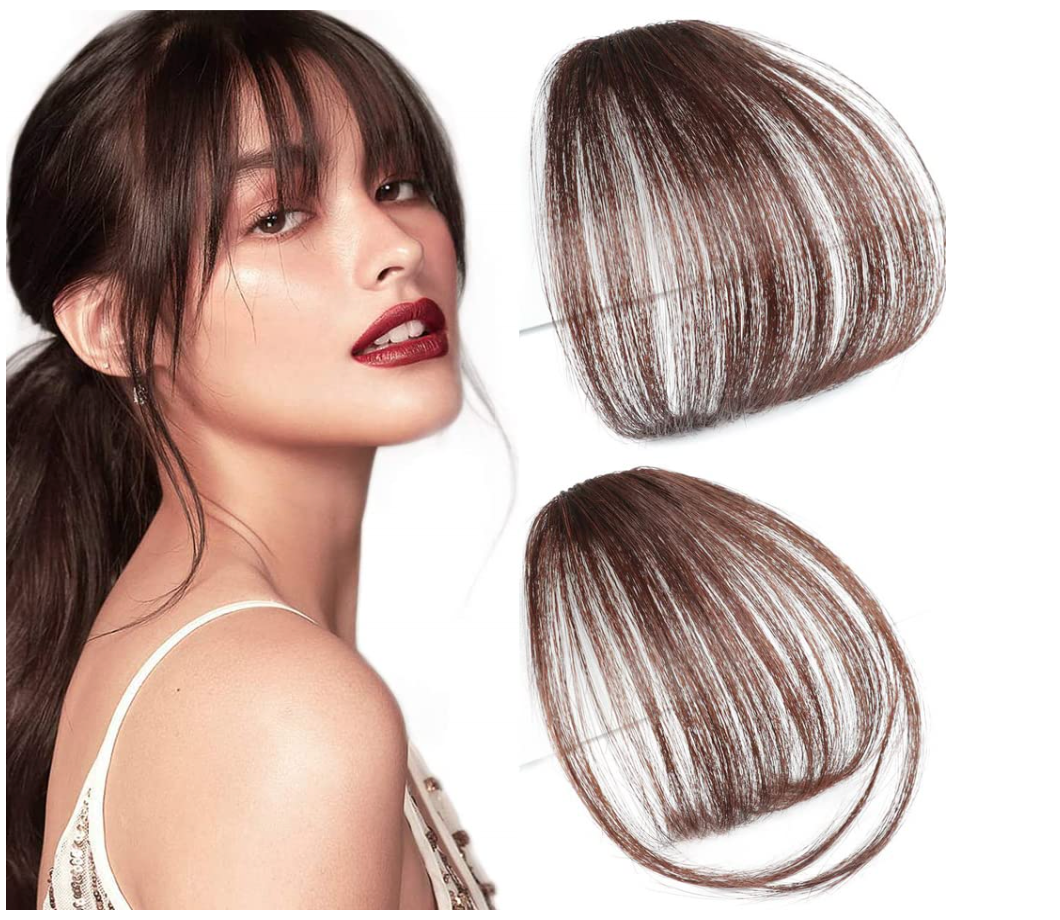JBextension Air Bangs Hair Clip in Bangs for Women 100% Human Hair Wis ...